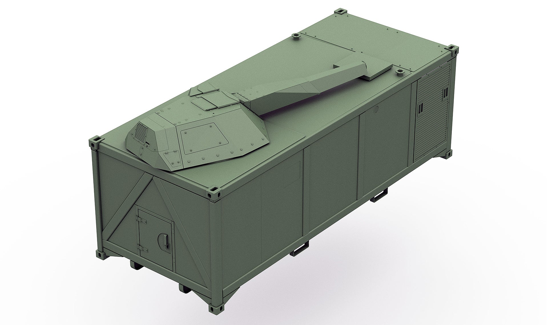 This 120MM Gun Built Into A Shipping Container Is Pretty Damn Genius